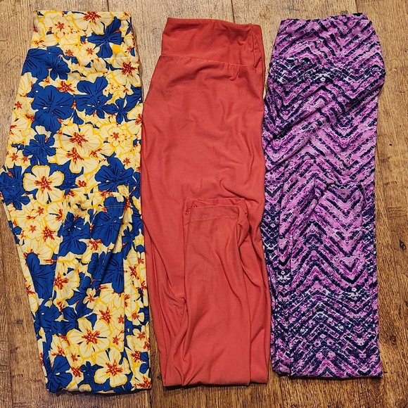 LuLaRoe | Pants & Jumpsuits | Lularoe Bundle Of Three 3 Leggings One Size | Poshmark